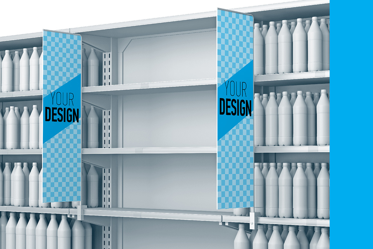 POSM Store Shelf Banner Mockup