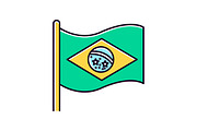 Flag of brazil green RGB color icon, an Outline Icon by bsd studio