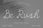 Be Rush Script Fonts, a Script Font by mahstudios