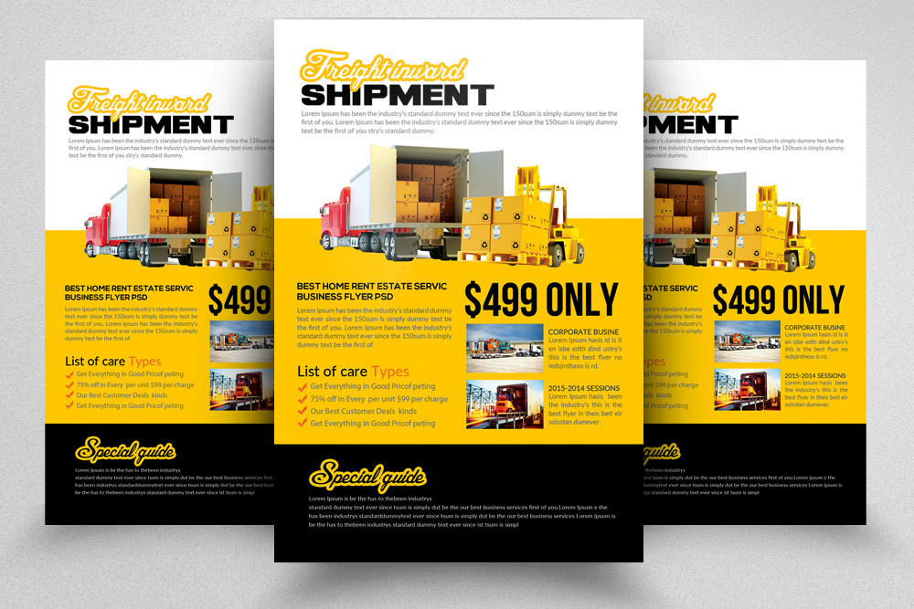 Load & Carry Freight Flyer, a Flyer Template by Business Flyers