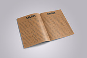 Cardboard MENU TEMPLATE, a Brochure Template by Tzochko