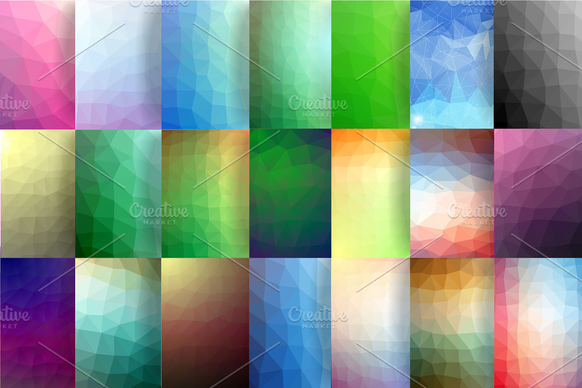 Low poly triangle patterns, a Texture Graphic by mcherevan