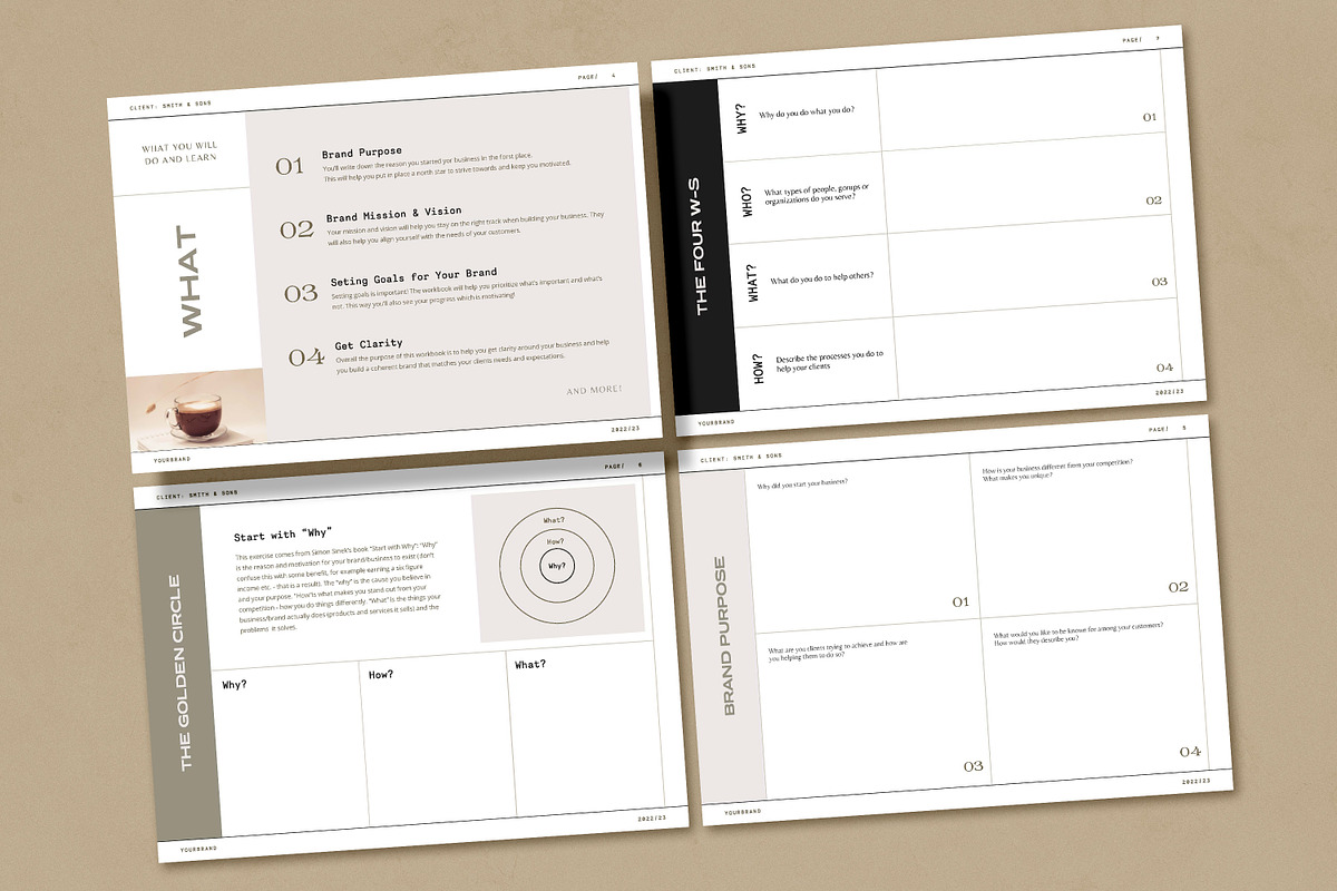 Interactive Branding Workbook, a Marketing Template by AndrewPixel