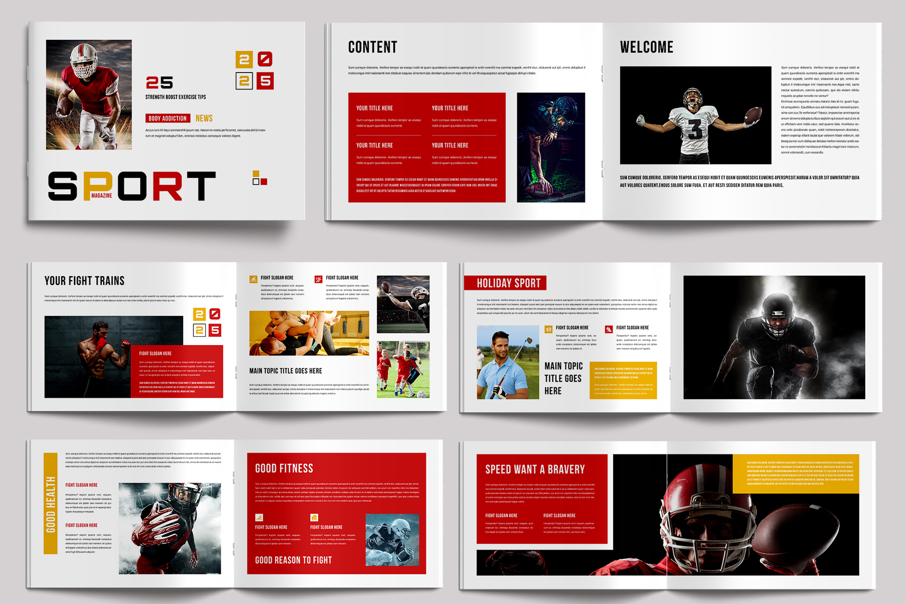 Sport Magazine Template Landscape