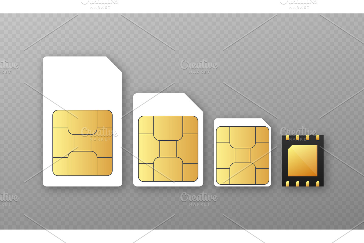 Digital e sim chip motherboard, a Technology Illustration by UP-Studio
