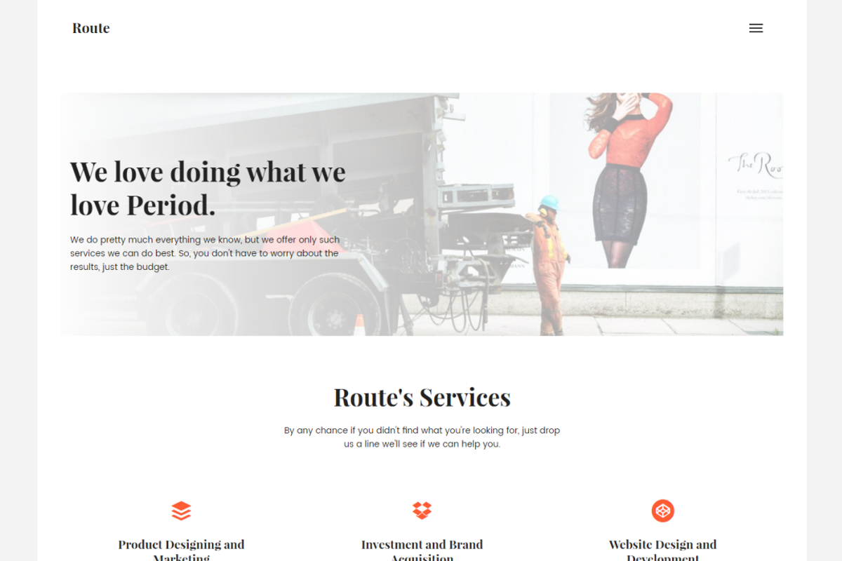 Route Personal & Portfolio Template, a Bootstrap Template by iothemes