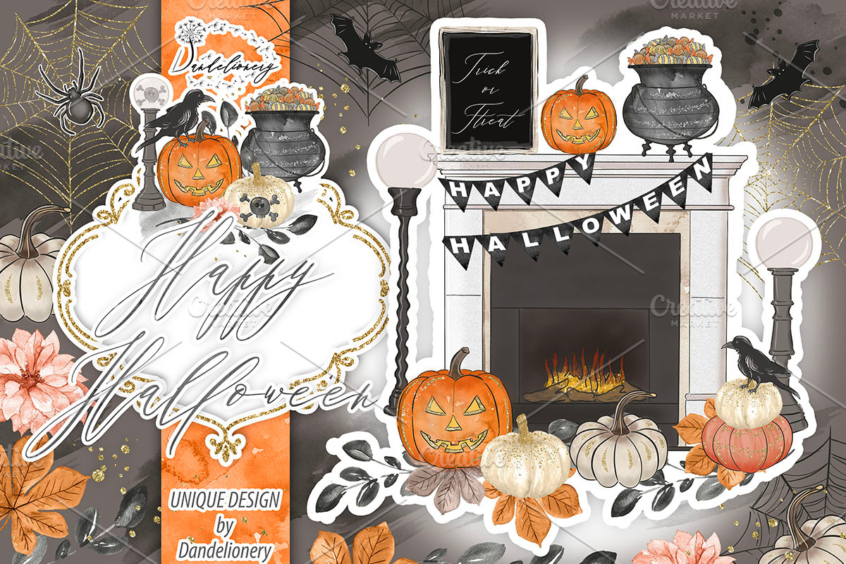 Happy Halloween design, a Decorative Illustration by designloverstudio