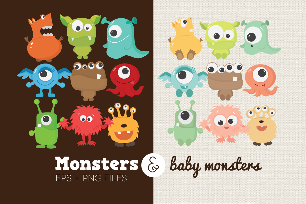 Monsters & Baby Monsters, an Illustration by cloudstreetlab
