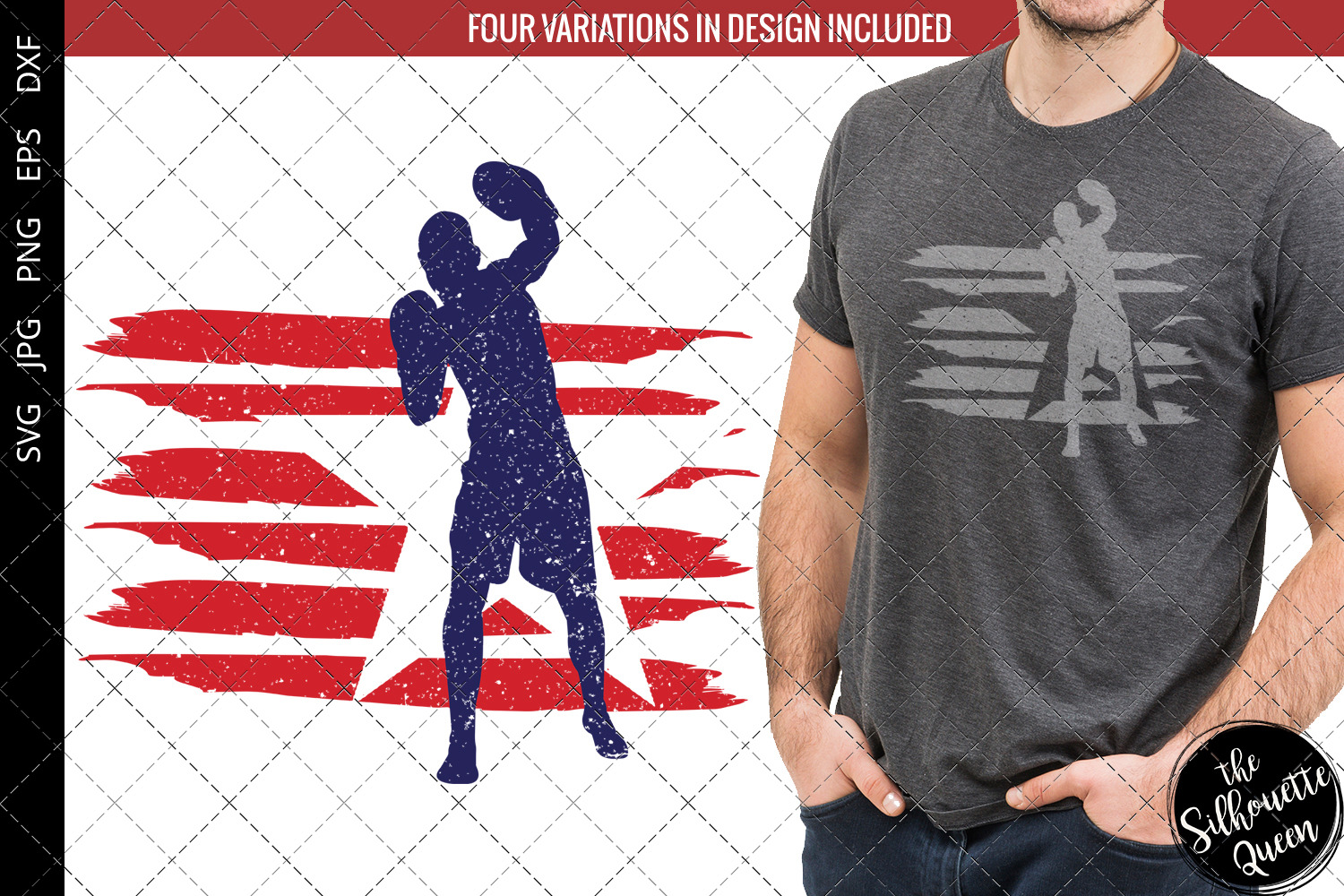 Boxing Men flag svg, an Object Graphic by The Silhouette Queen
