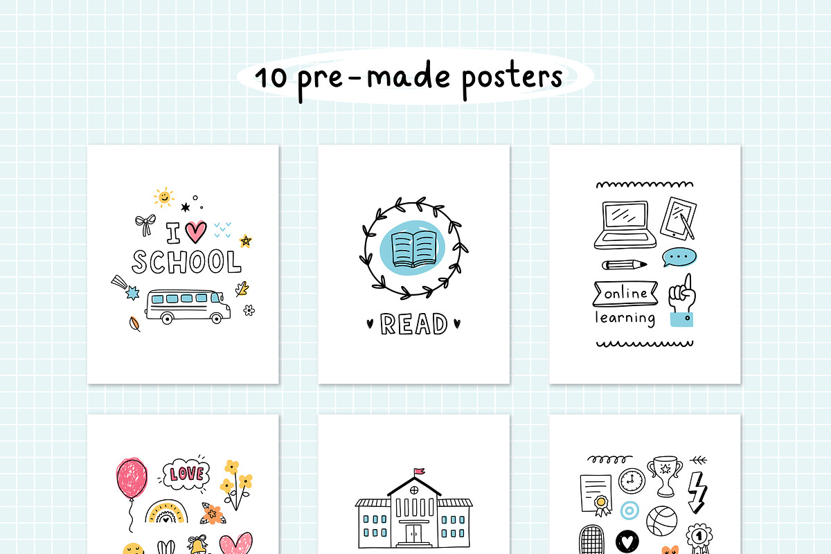 School Doodles, an Education Illustration by Redchocolate