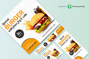 Burger Web Banner Set, a Templates & Theme by Smashing_Studio