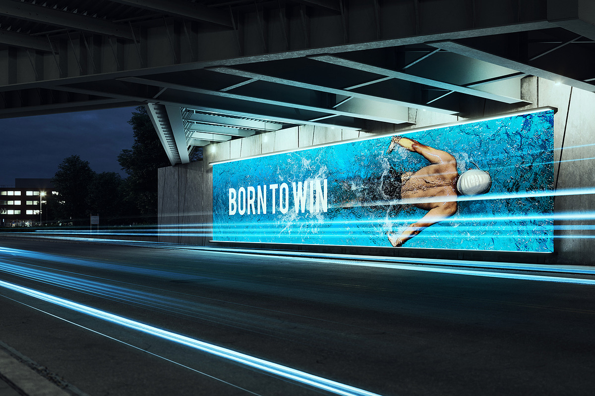 Under the Bridge - Billboard Mock-up, an Advertising Mockup by GK Creative