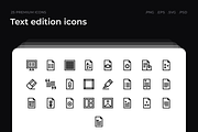 Text edition icons, an Outline Icon by Guapoo