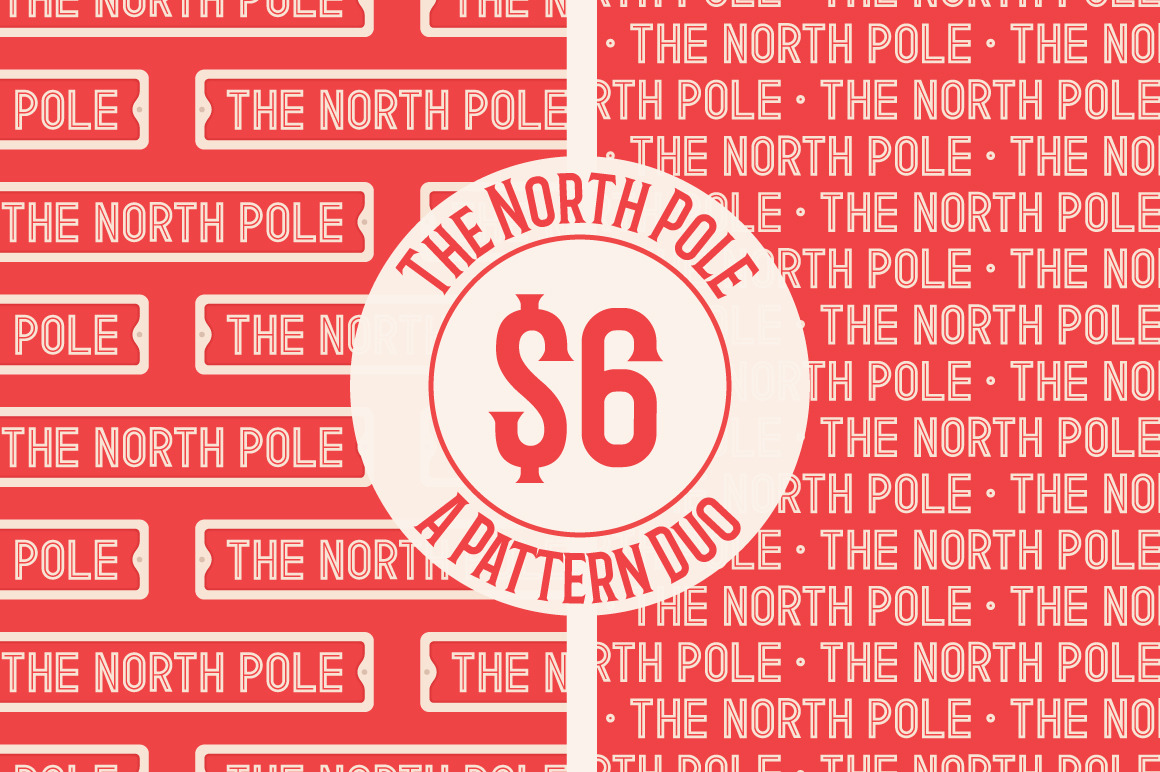 The North Pole Repeat Pattern Duo, a Pattern Graphic by K McCormack Designs