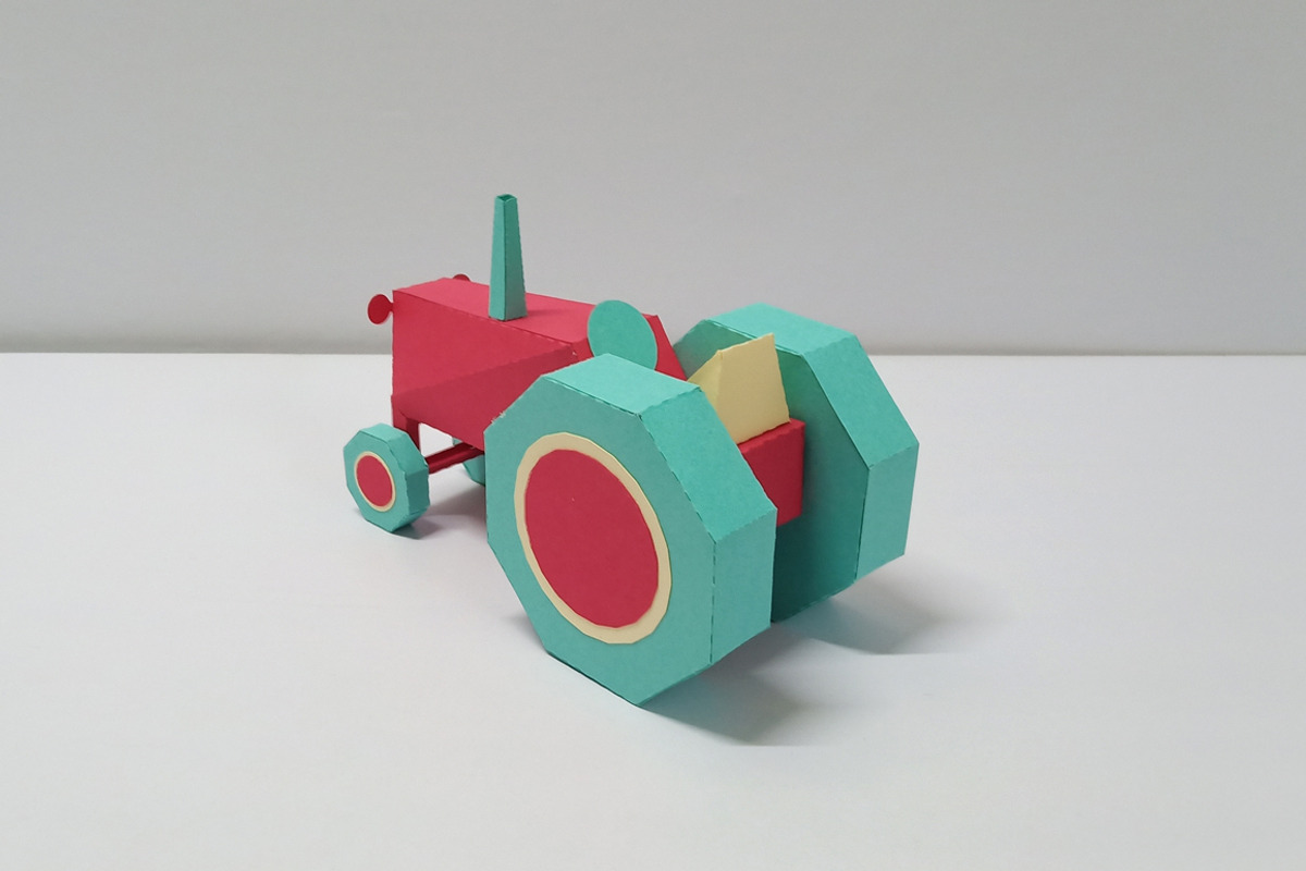 DIY Farm Tractor - 3d papercraft, a Templates & Theme by PAPER amaze