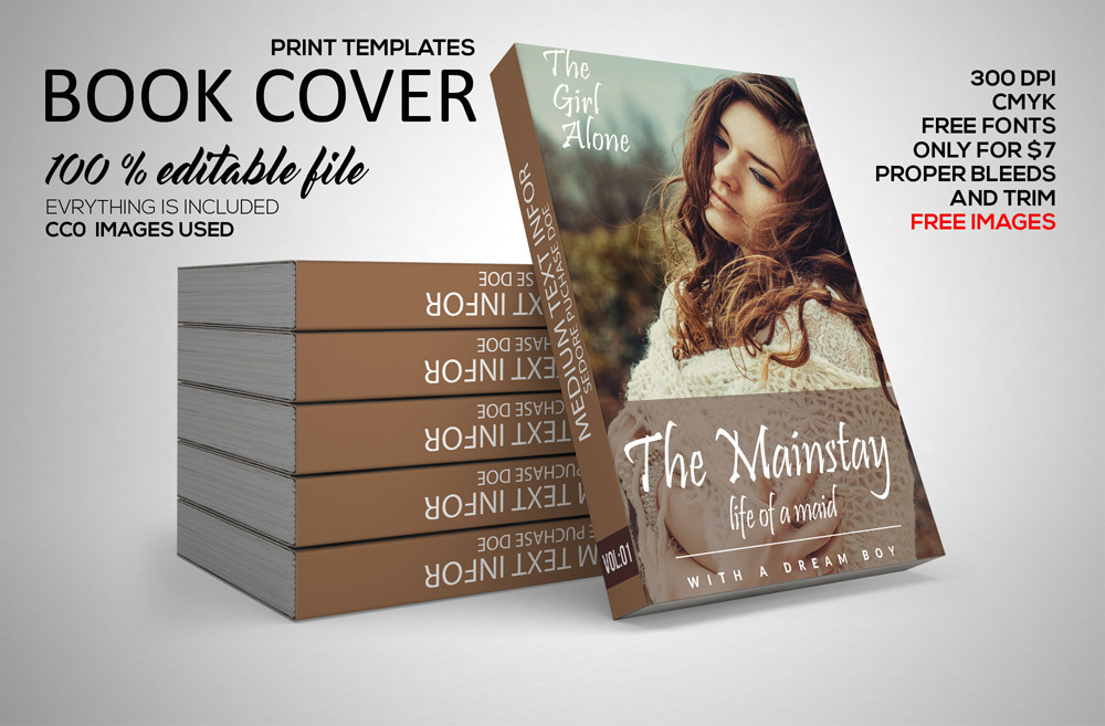 Book Cover Print Template, a Stationery Template by Psd Templates ...