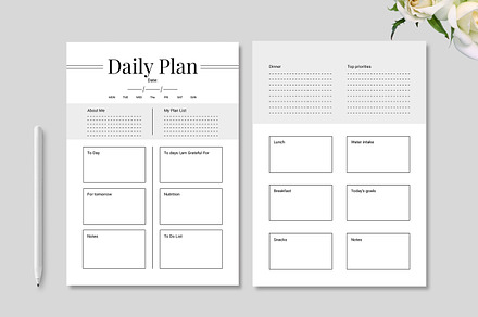 Printable Undated Weekly Planner | Stationery Templates ~ Creative Market