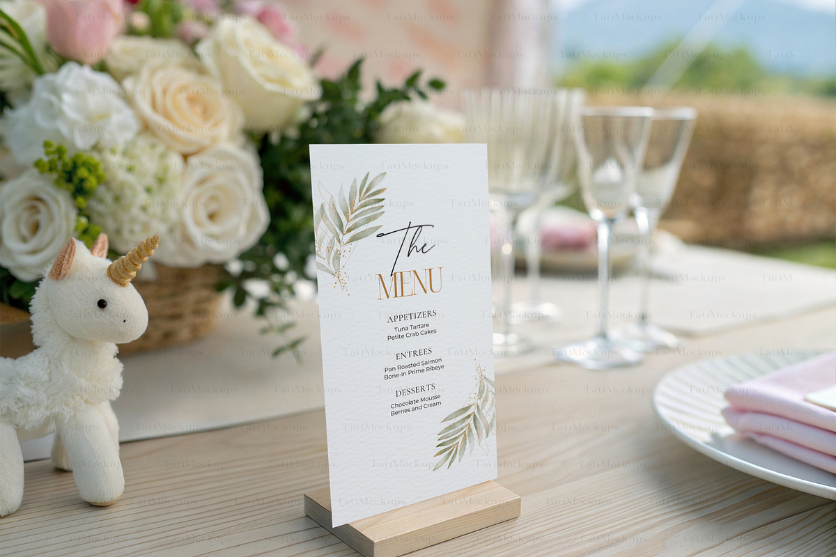 4x8 Menu Card Mockup, a Product Mockup by TatiMockup