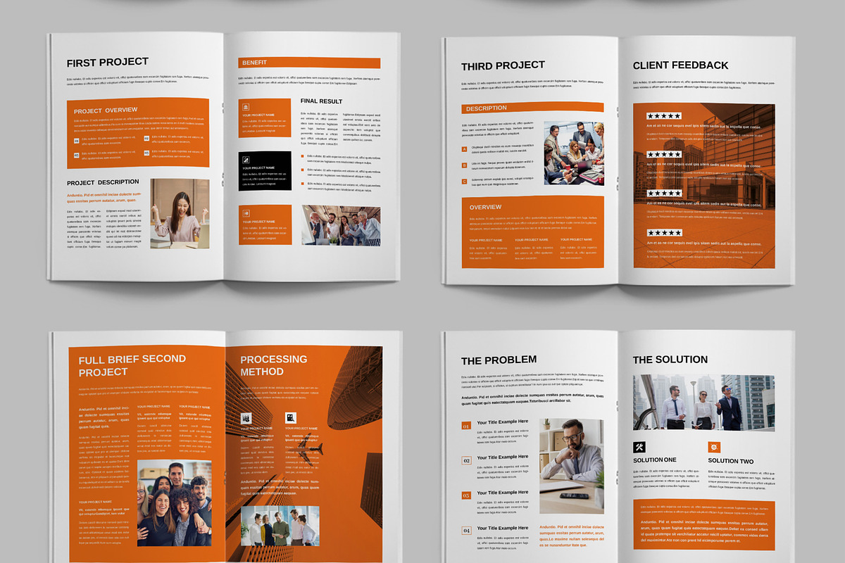 Case Study Booklet Template Design