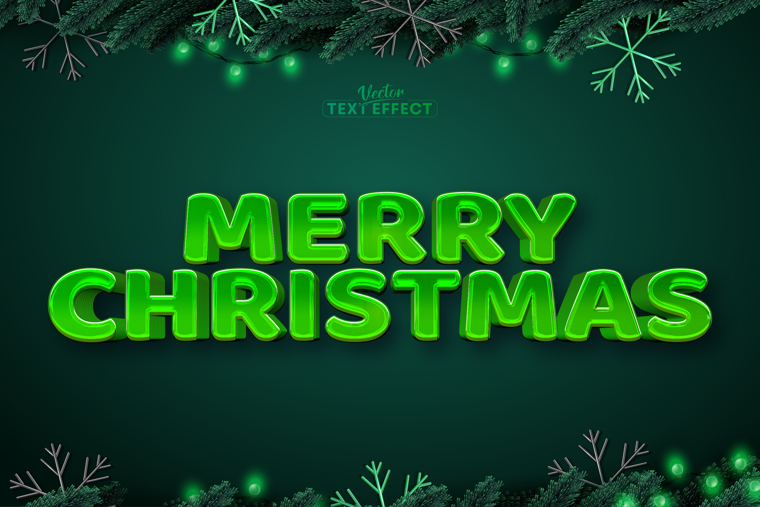 Christmas text effect, editable toon, a Brushes & More by designvectx ...
