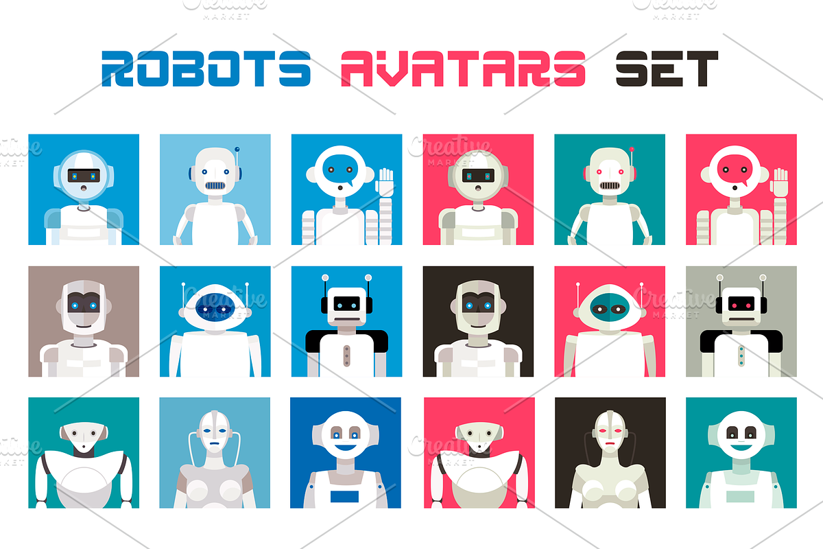 Robots Characters & Avatars, a Technology Illustration by ÁRTICA
