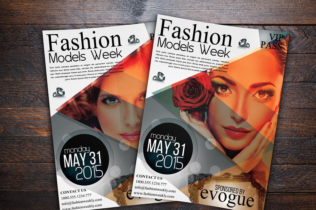 Fashion Models Week Flyer, a Flyer Template by Design Addict