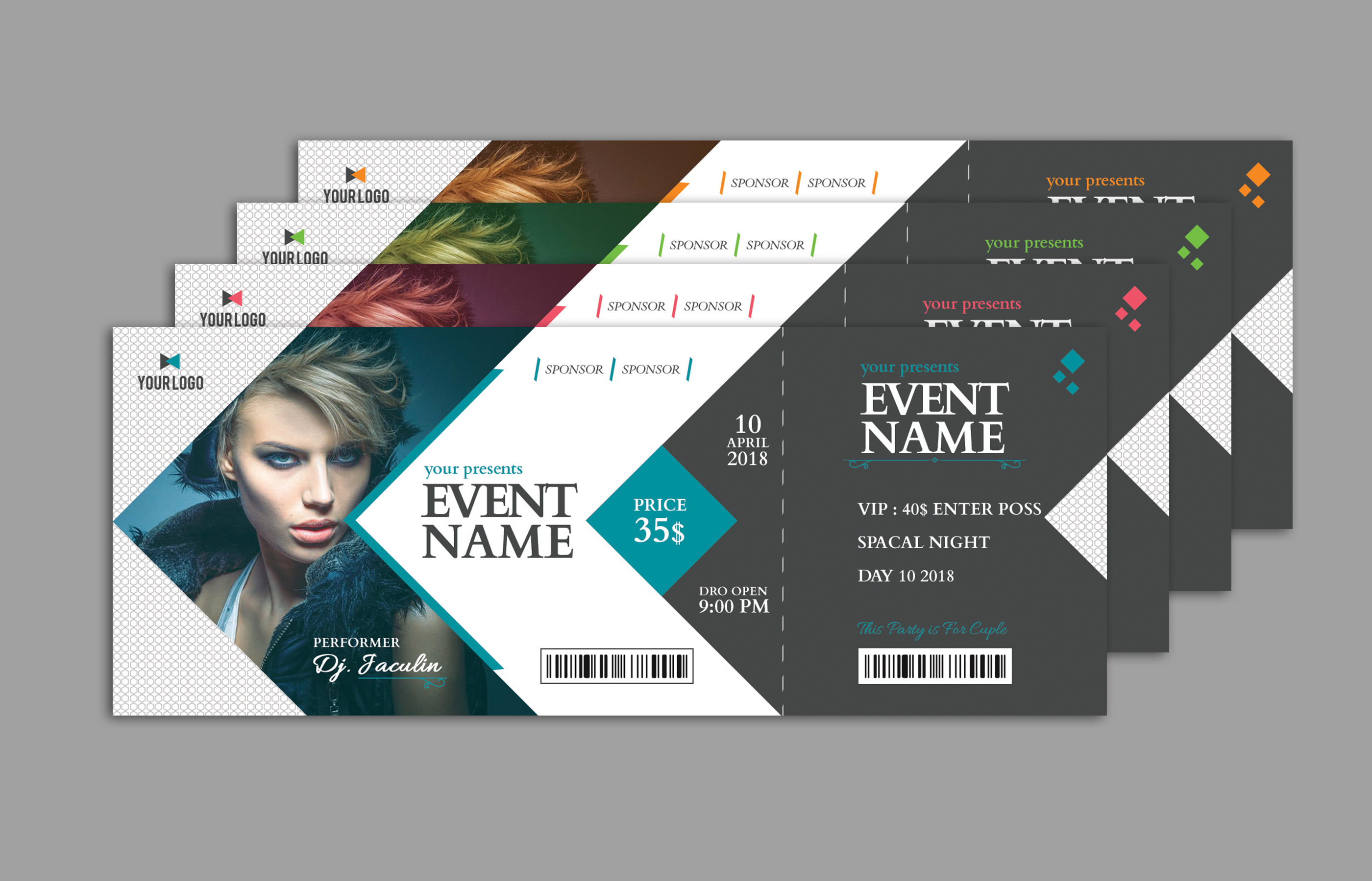 Event Ticket, an Invitation Template by Rongbaaz