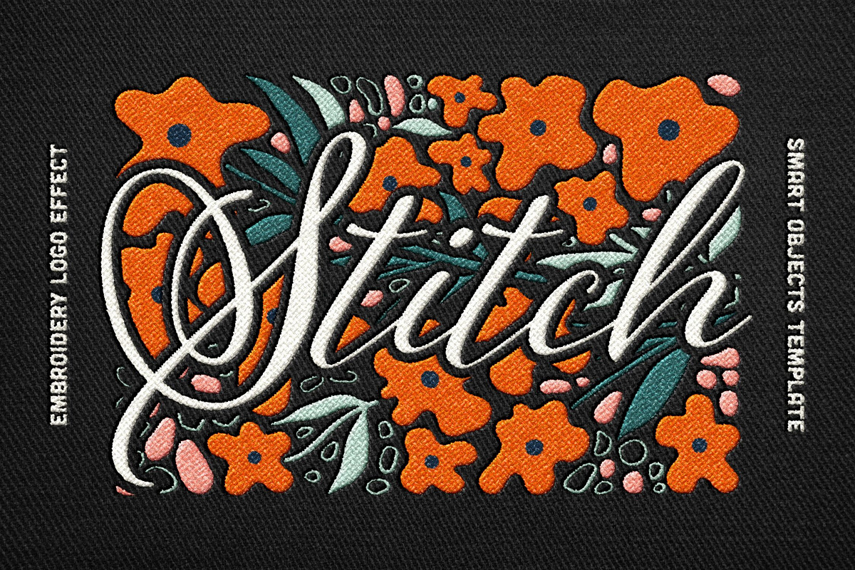 Stitching Embroidery Logo Mockup, a Layer Style Add-On by Design Squad