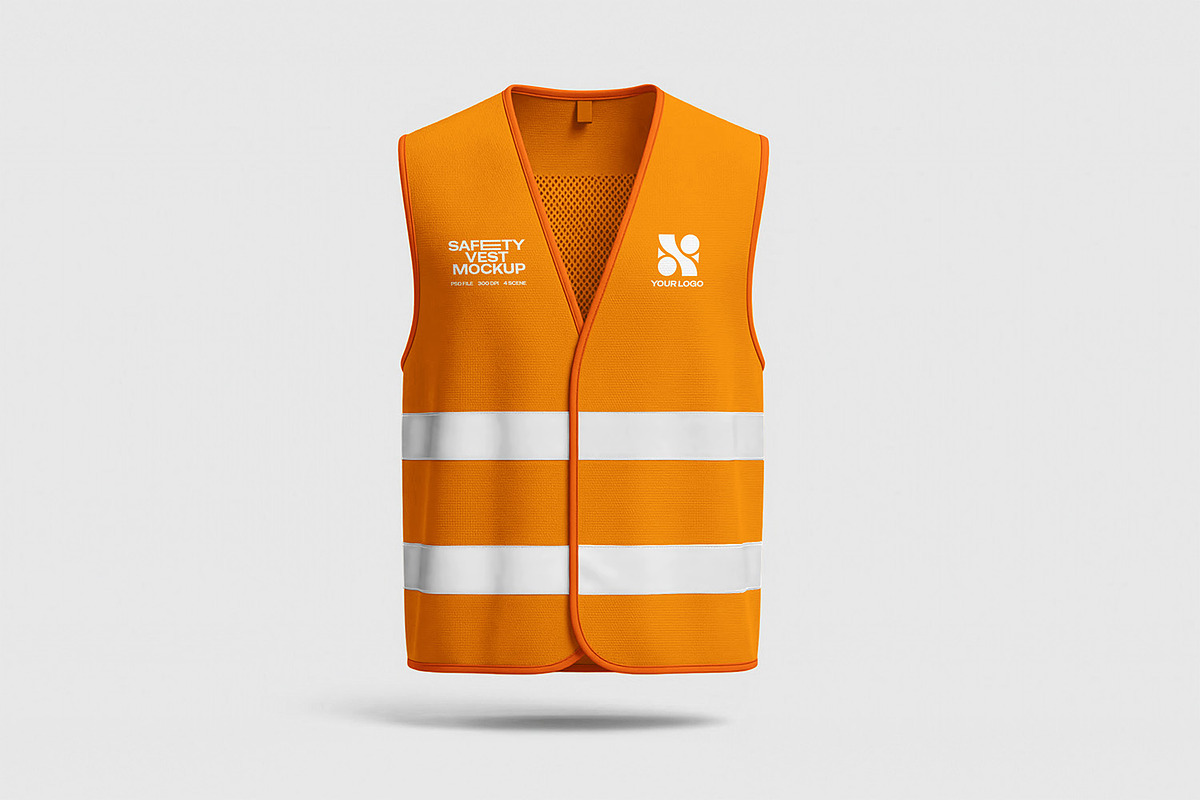 Safety Vest Mockup, an Apparel Mockup by Nathatype