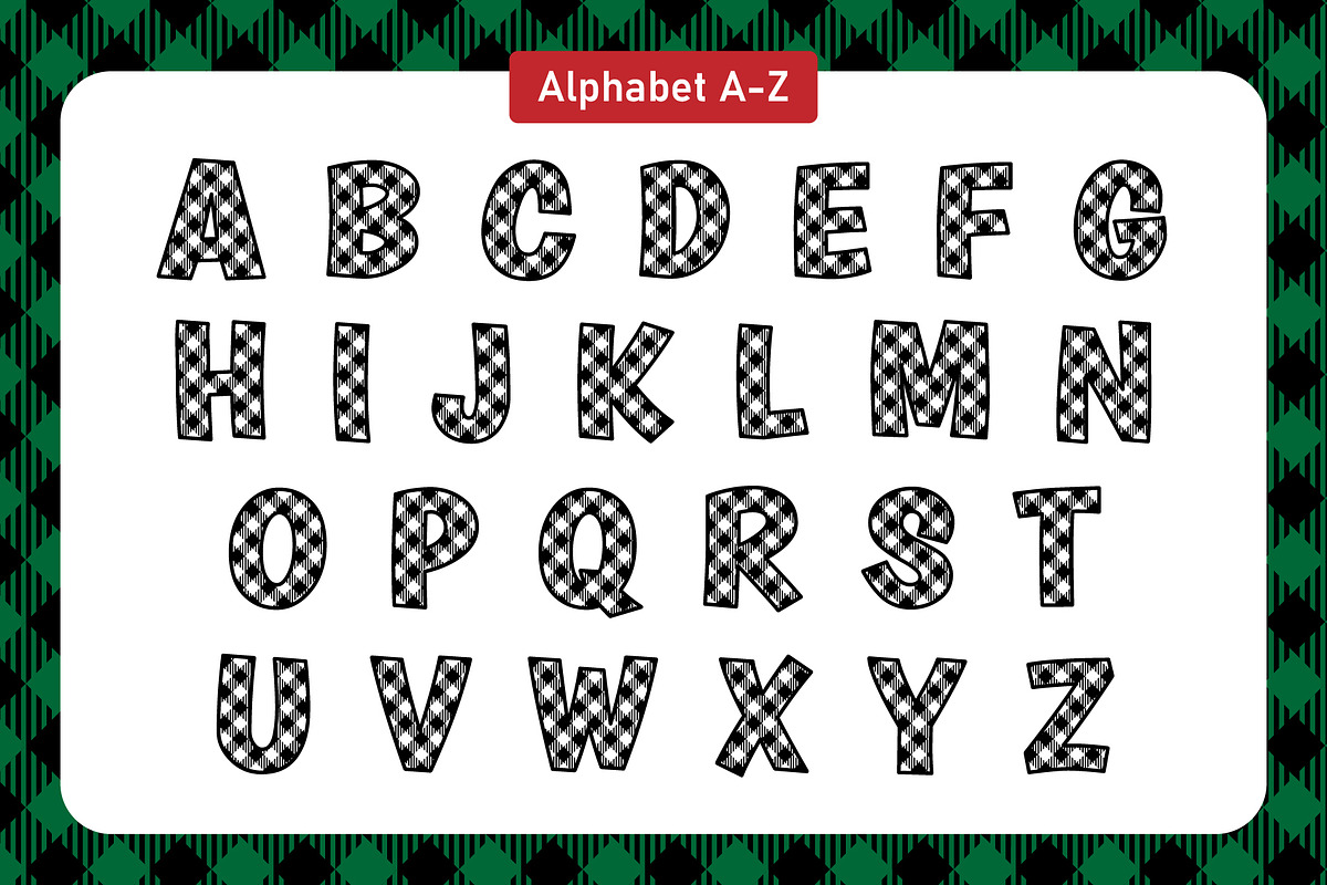 Buffalo Plaid Decorative Fonts, a Font by Fox7 By Rattana