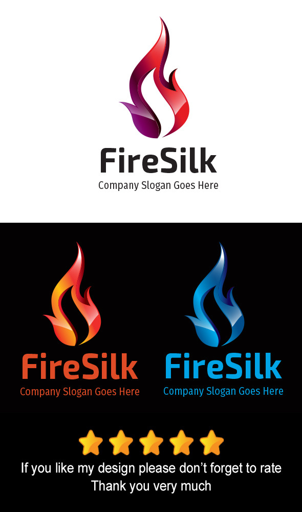Fire Silk Logo, a Branding & Logo Template by Mariyana
