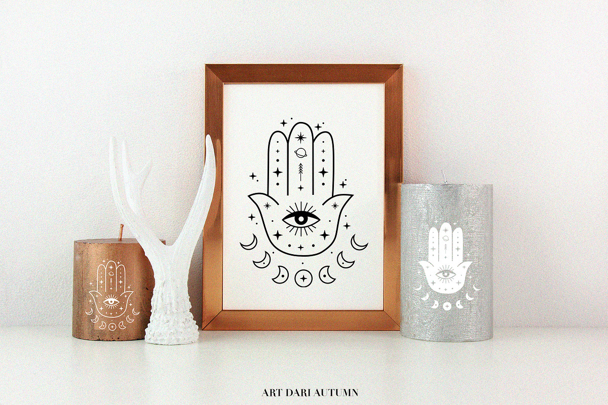 Lotus&Moon illustrations collection, an Illustration by Art Dari Autumn