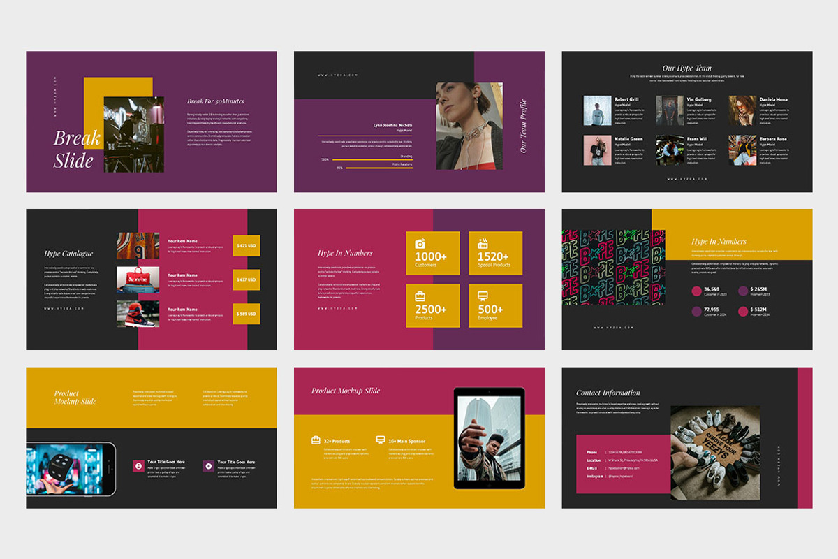Hyzoa : Fashion Lookbook Powerpoint, a Presentation Template by Punkl Camp