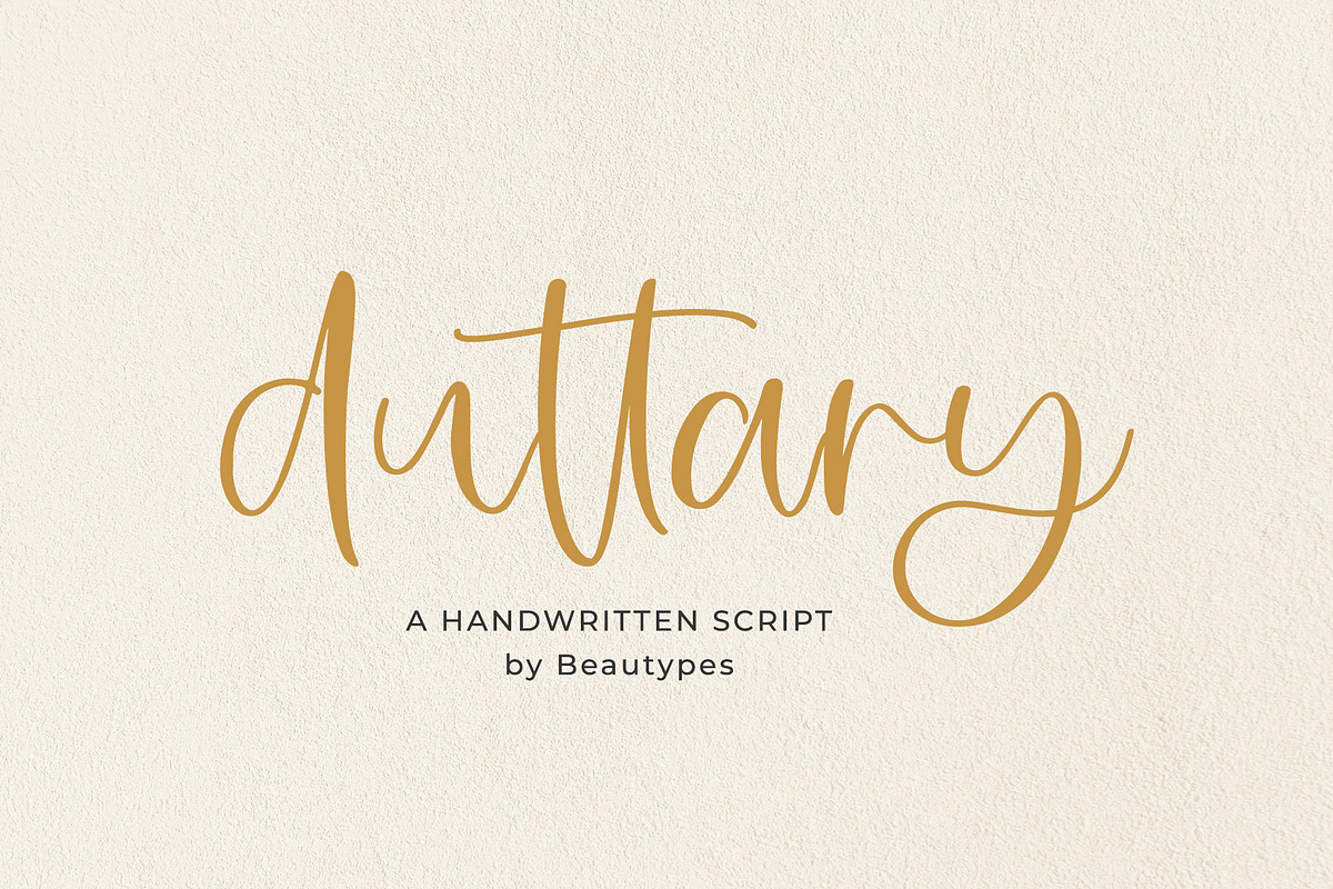 Duttary - a handwriting script, a Handwritten Font by Beautypes