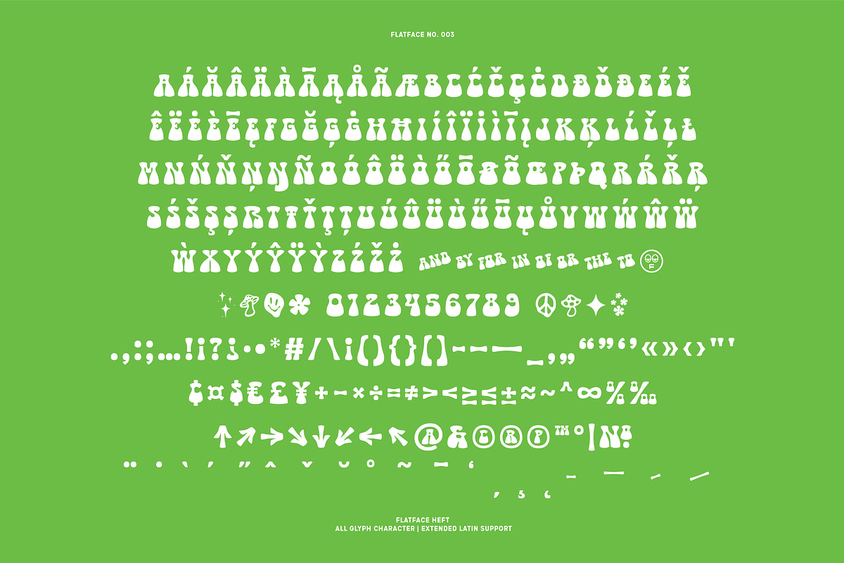 Flatface Heft, a Symbol Font by Flatface