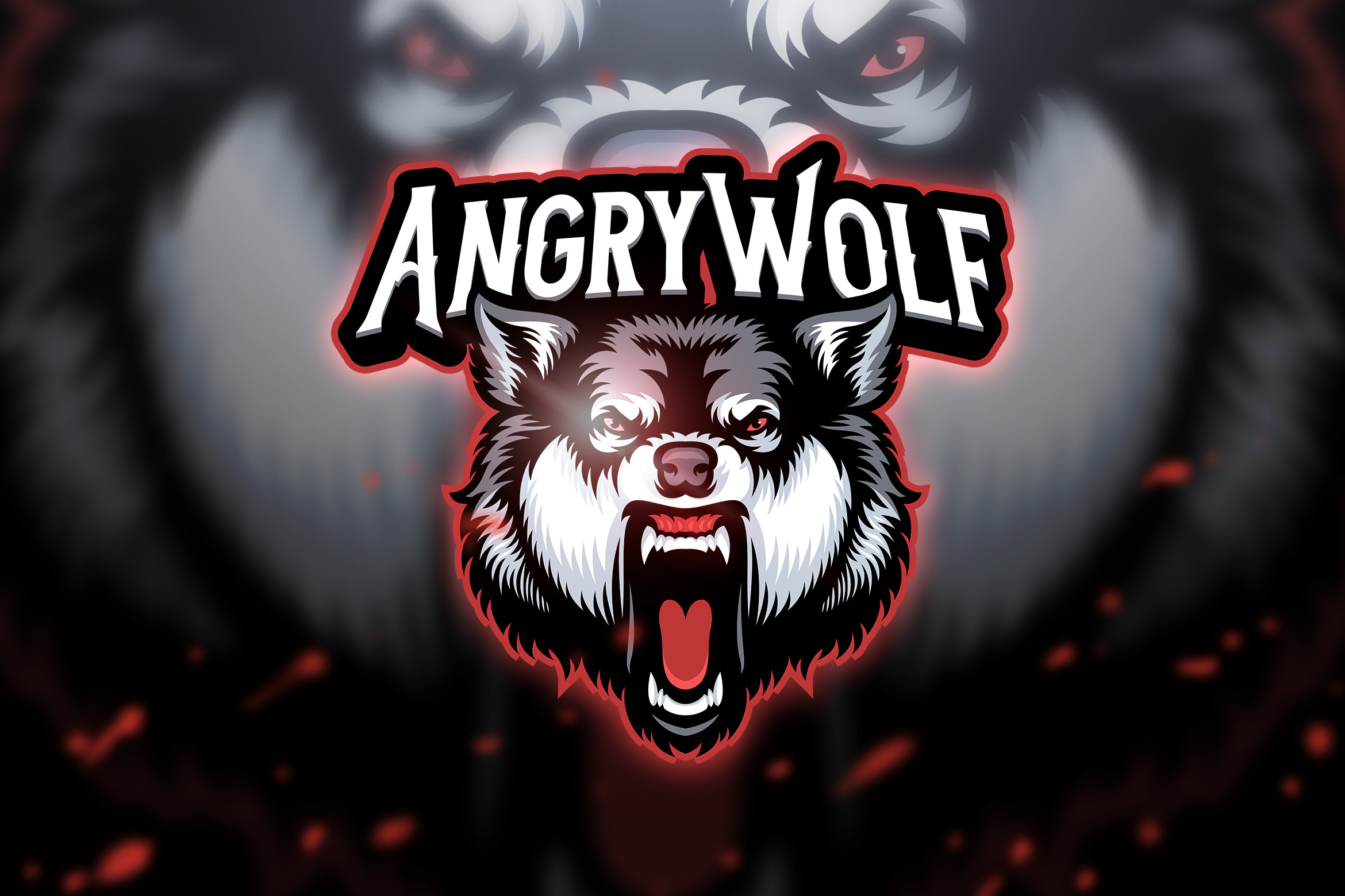 Angry wolf - Mascot & Esport Logo, a Branding & Logo Template by AQR Studio
