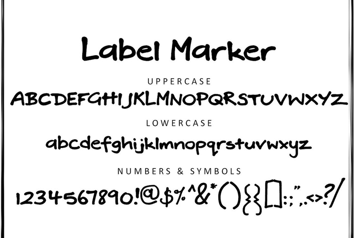 Label Marker Font, a Sans Serif Font by Creativeqube Design
