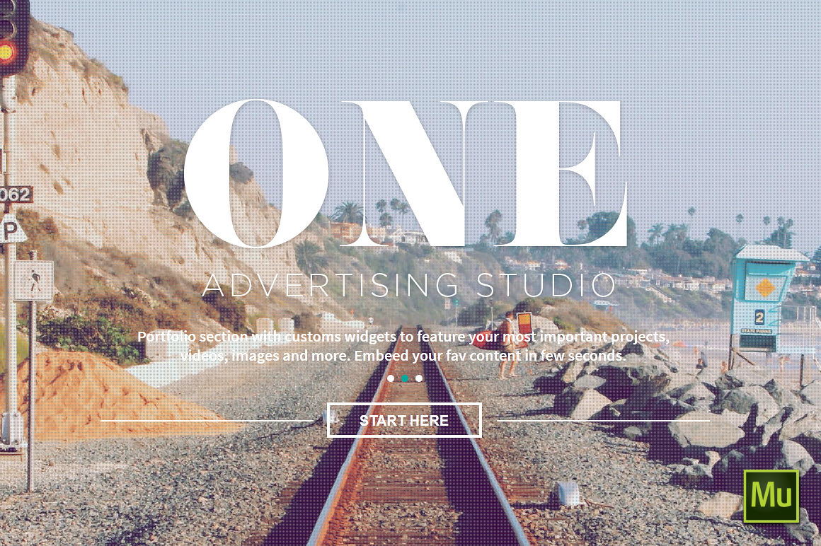 One - Adobe Muse Theme, a Websites & App Template by eamejia