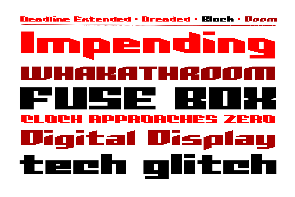 Deadline Extended ultrawide 3D font, a Font by Comicraft Fonts