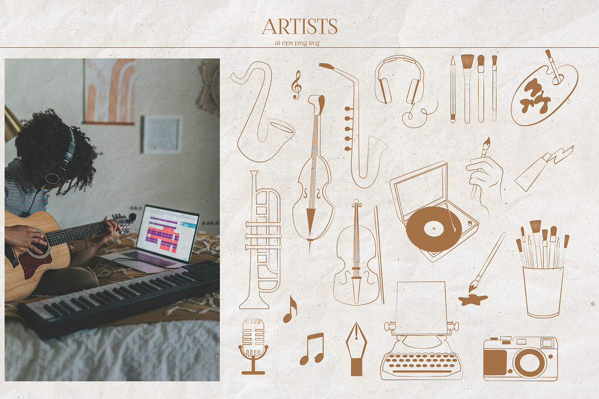 Hobbies Logotype collection