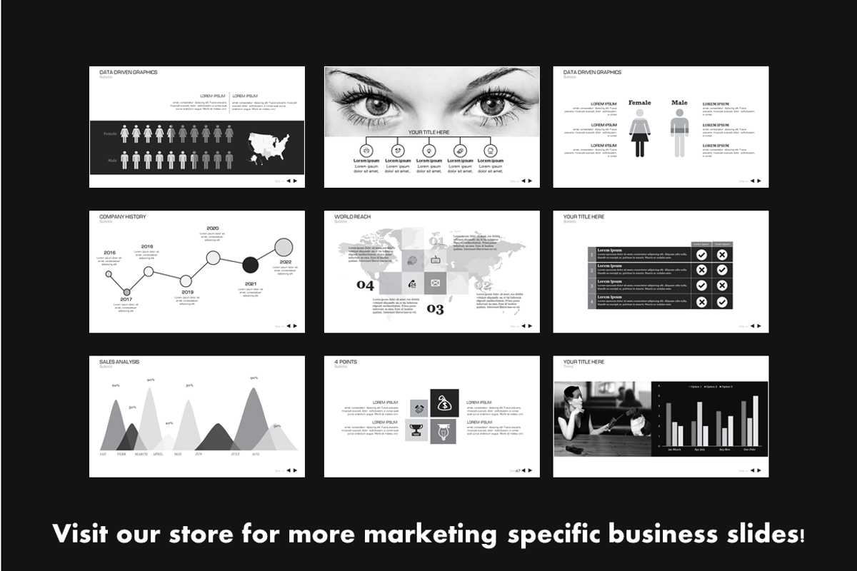 MonoChrome PowerPoint, a Presentation Template by Yes Presentations