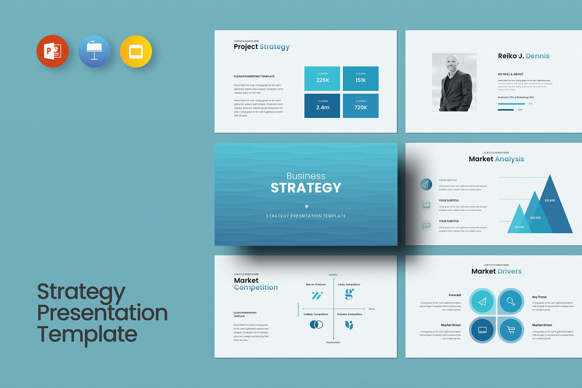 Business Strategy Presentation, a Presentation Template by evgenystudio