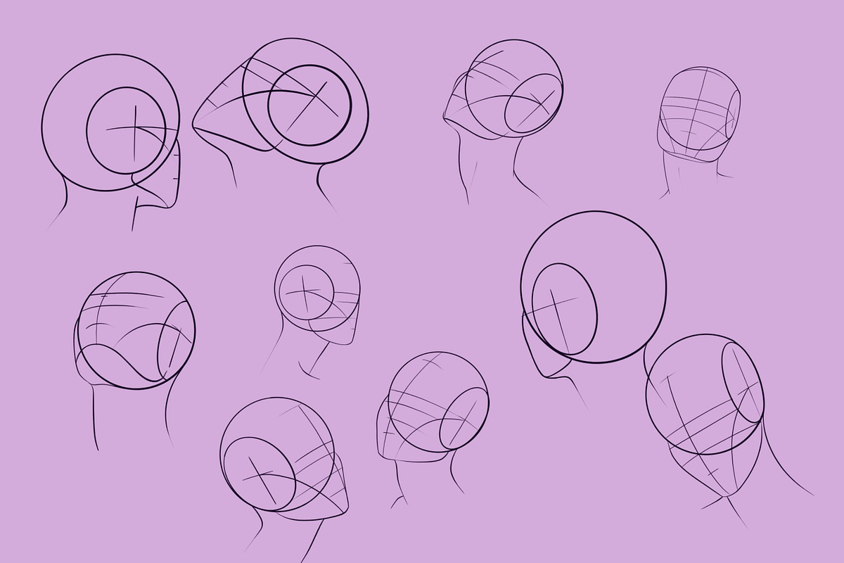 Procreate Head Proportions Guide, a Brush Add-On by HabitusDesigns