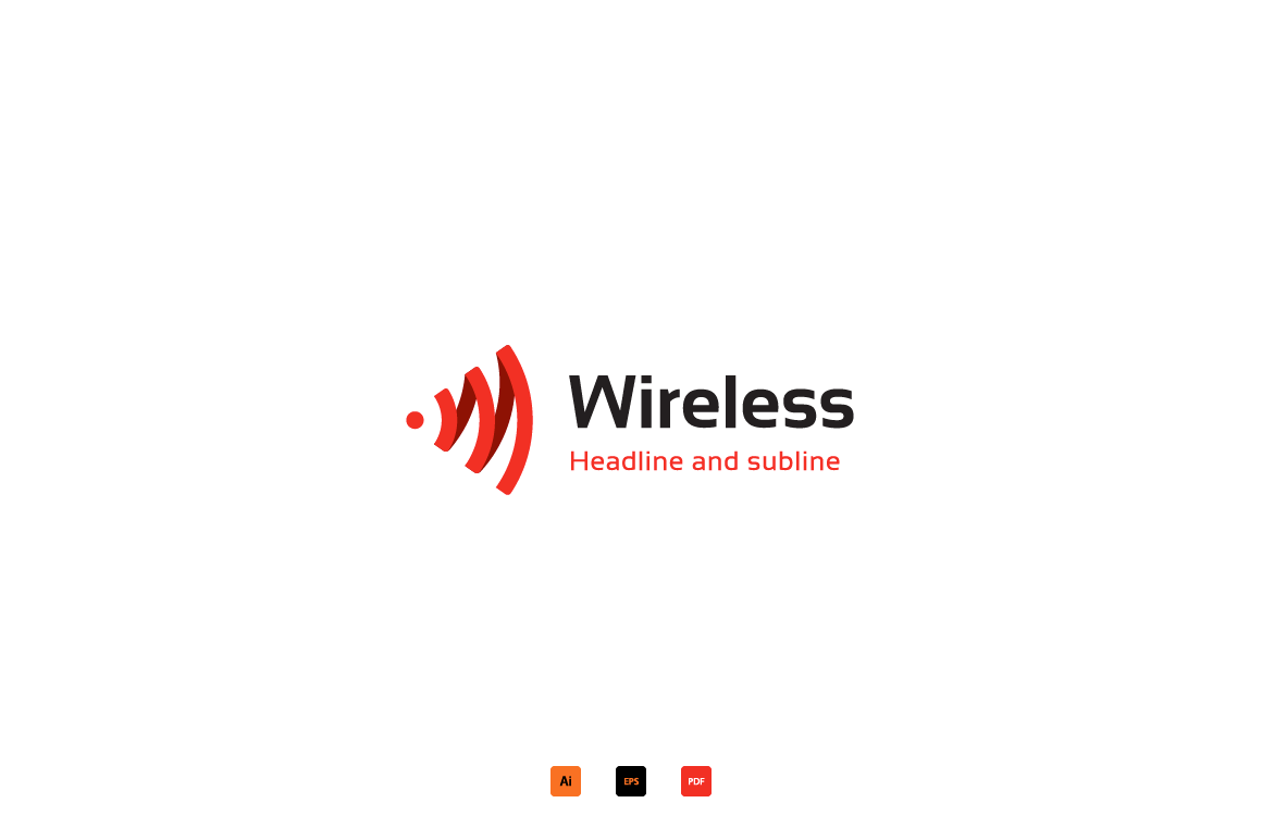 Wireless logo, a Branding & Logo Template by Anton Akhmatov