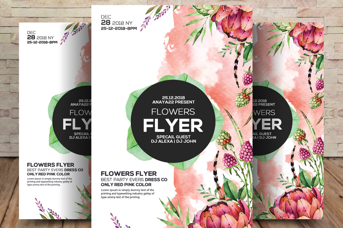 Pure Flowers Flyer, a Flyer Template by graphicforest