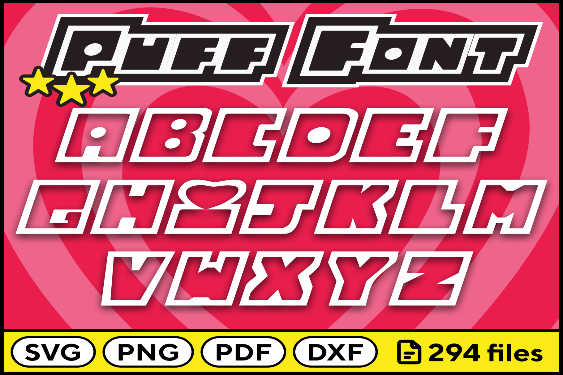 Puff Font Svg Png Pdf Dxf Girls, an Object Graphic by Custom Fonts ...