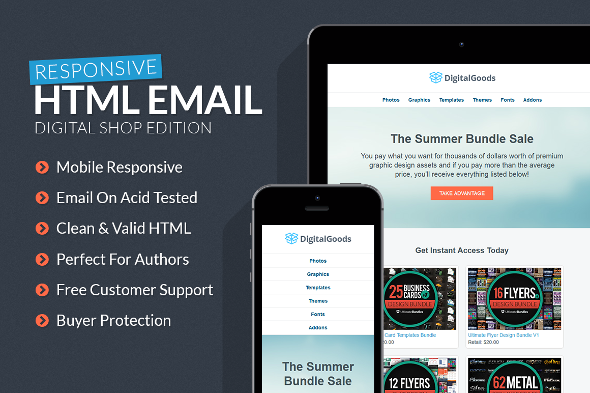 Digital Goods Responsive HTML Email, a HTML Template by Creativenauts ...