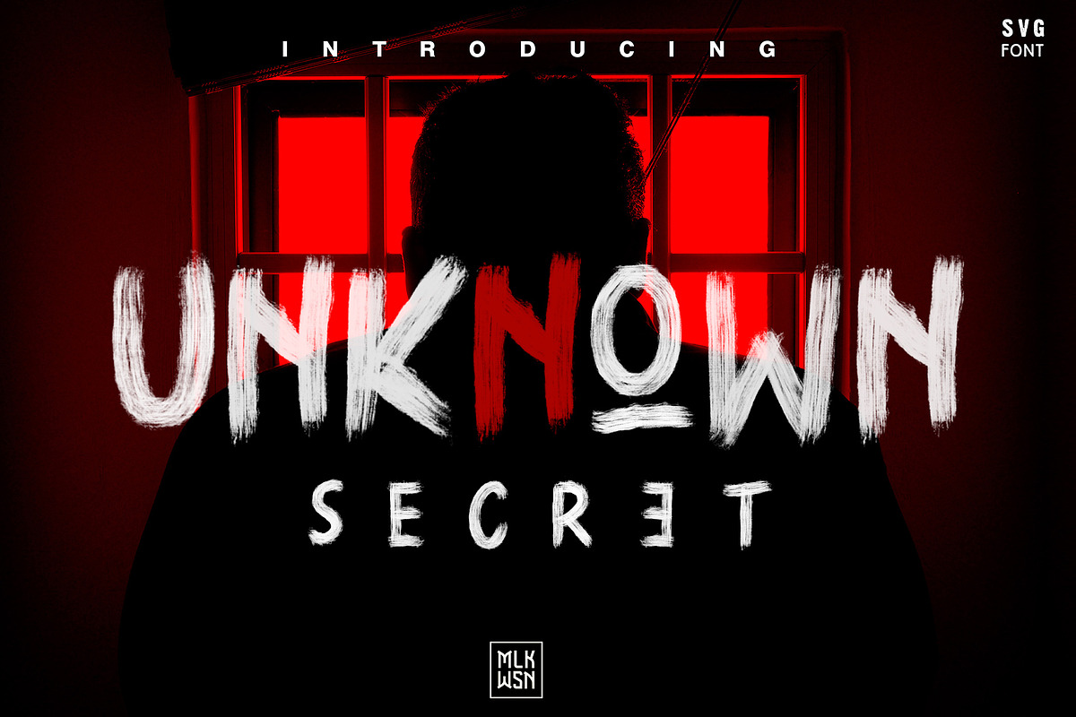 Unknown Secret - SVG Brush, a Font by MLKWSN