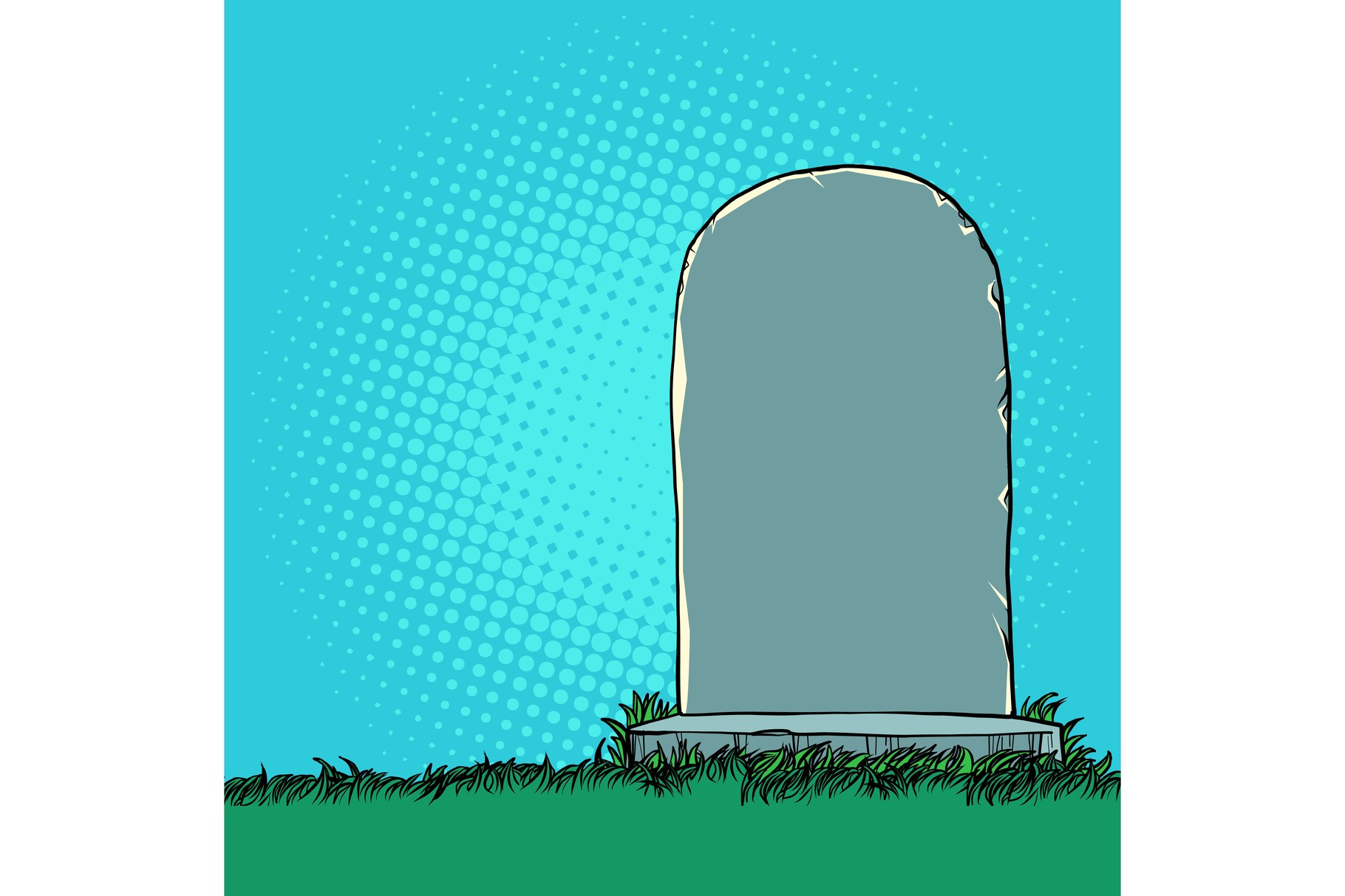 Tombstone monument in the cemetery, an Object Illustration by studiostoks