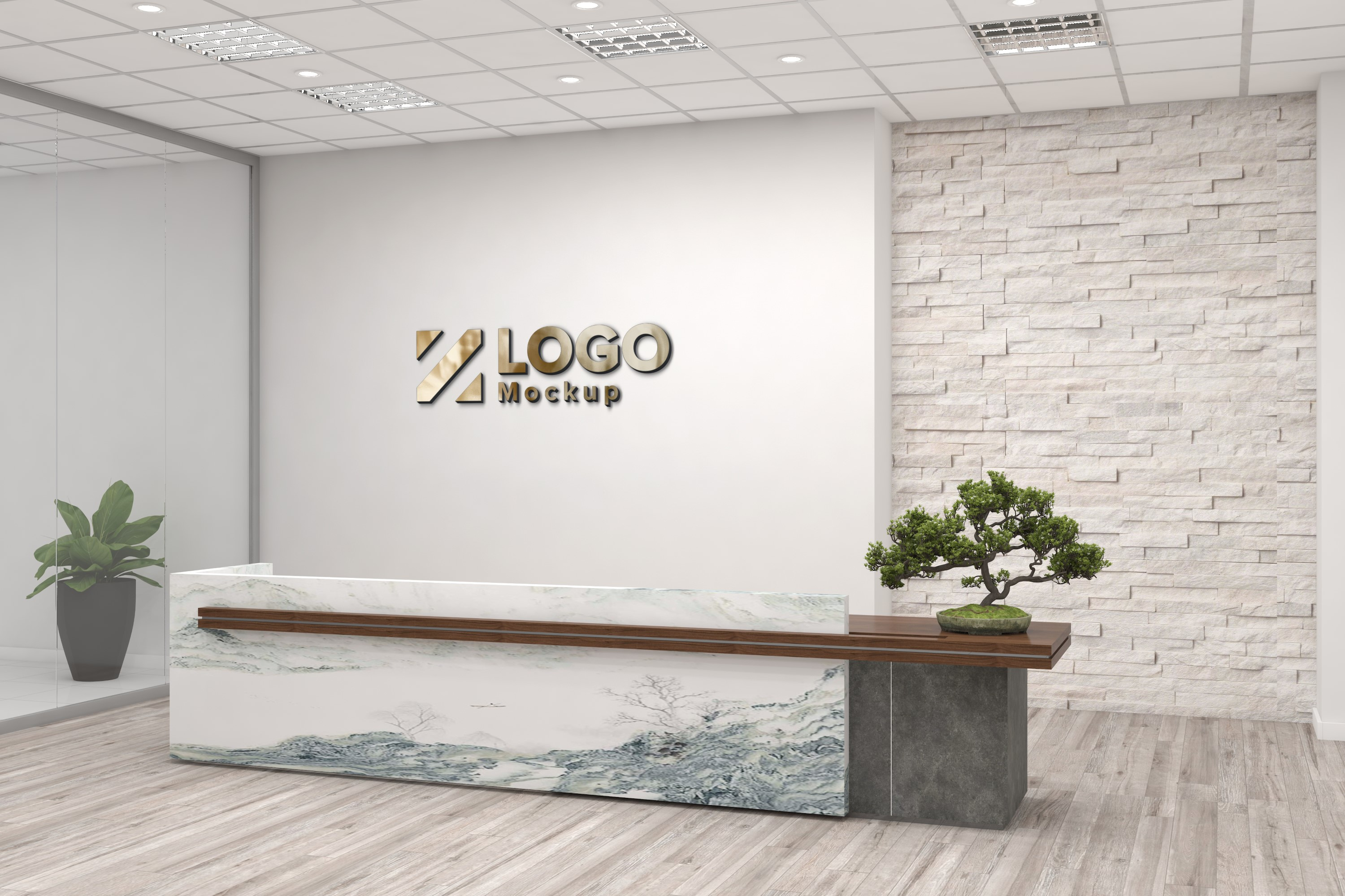 Office Hotel Reception Logo Mockup | Product Mockups ~ Creative Market
